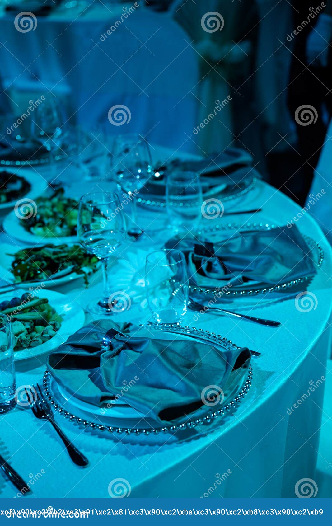 Beautiful Festive Table Setting at the Event Stock Photo - Image of ...