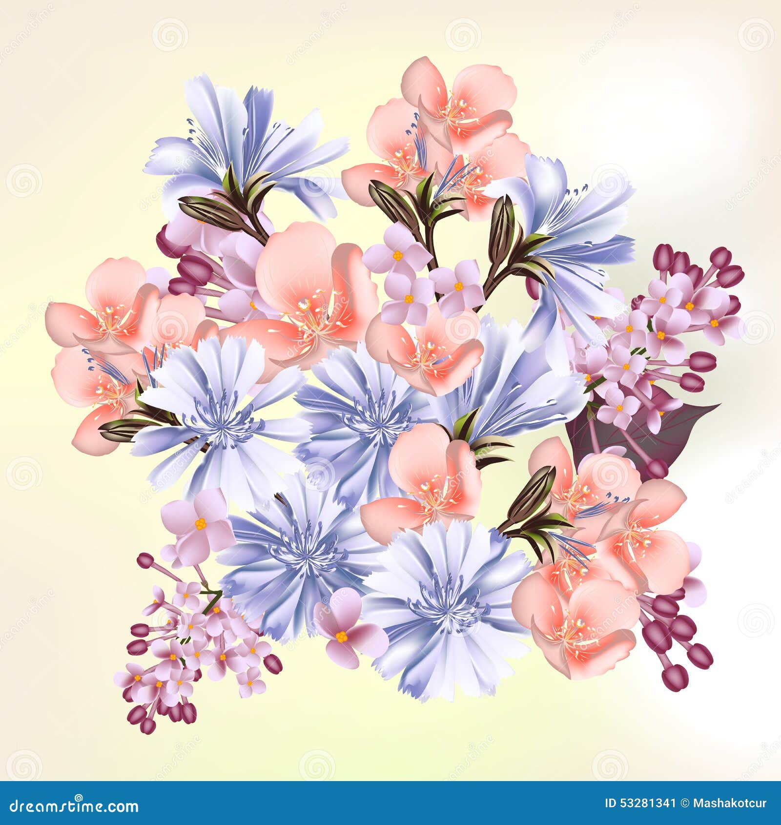 Beautiful Field Flowers for Your Stock Vector - Illustration of ...