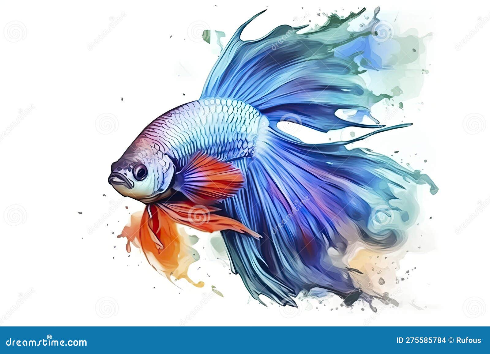 Beautiful Betta Fish Drawing