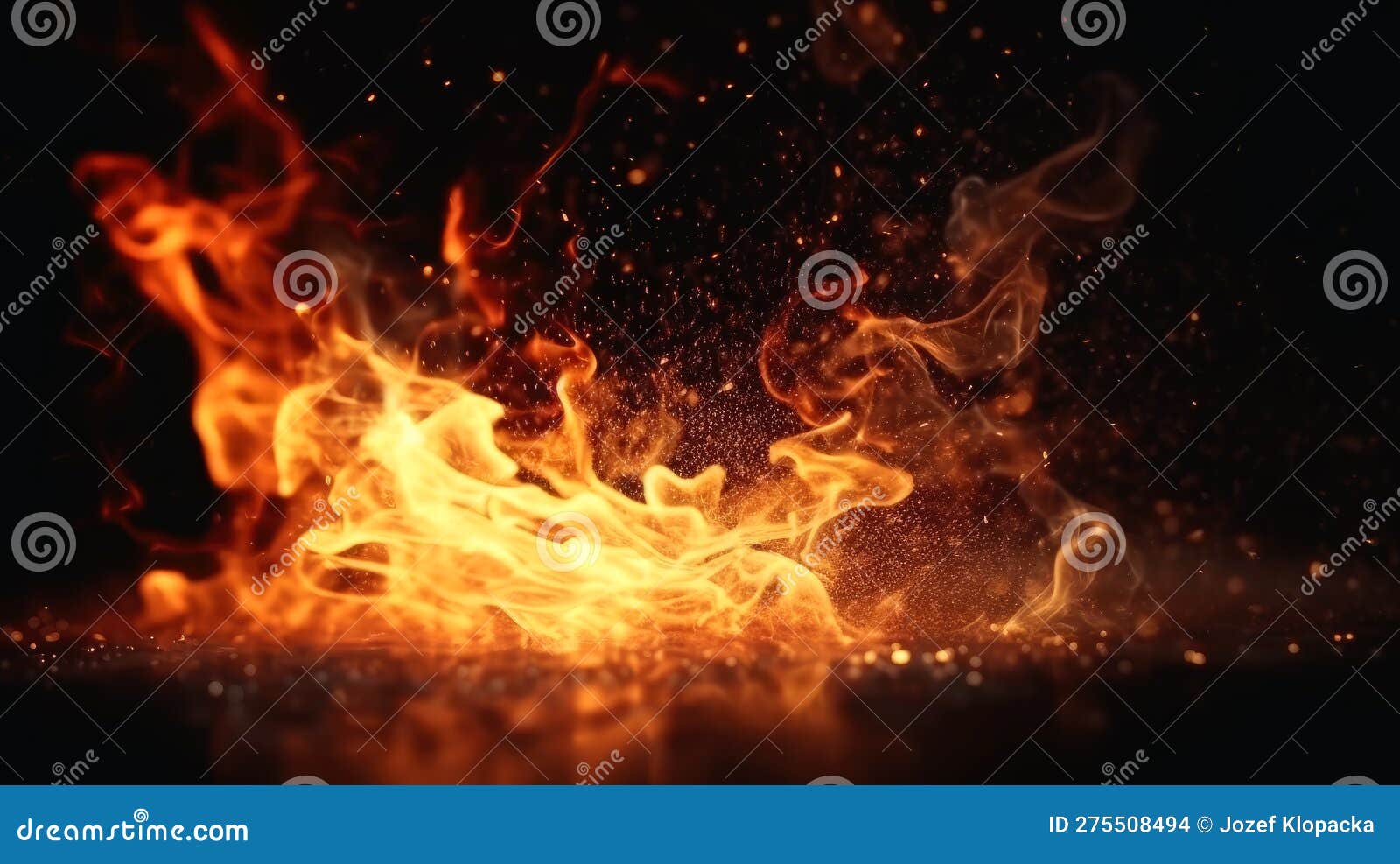 Beautiful Fire Background, Generative Ai. Stock Illustration ...