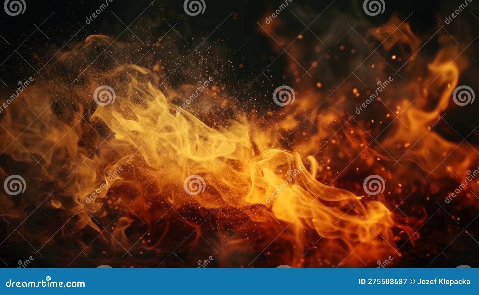 Beautiful Fire Background, Generative Ai. Stock Illustration ...
