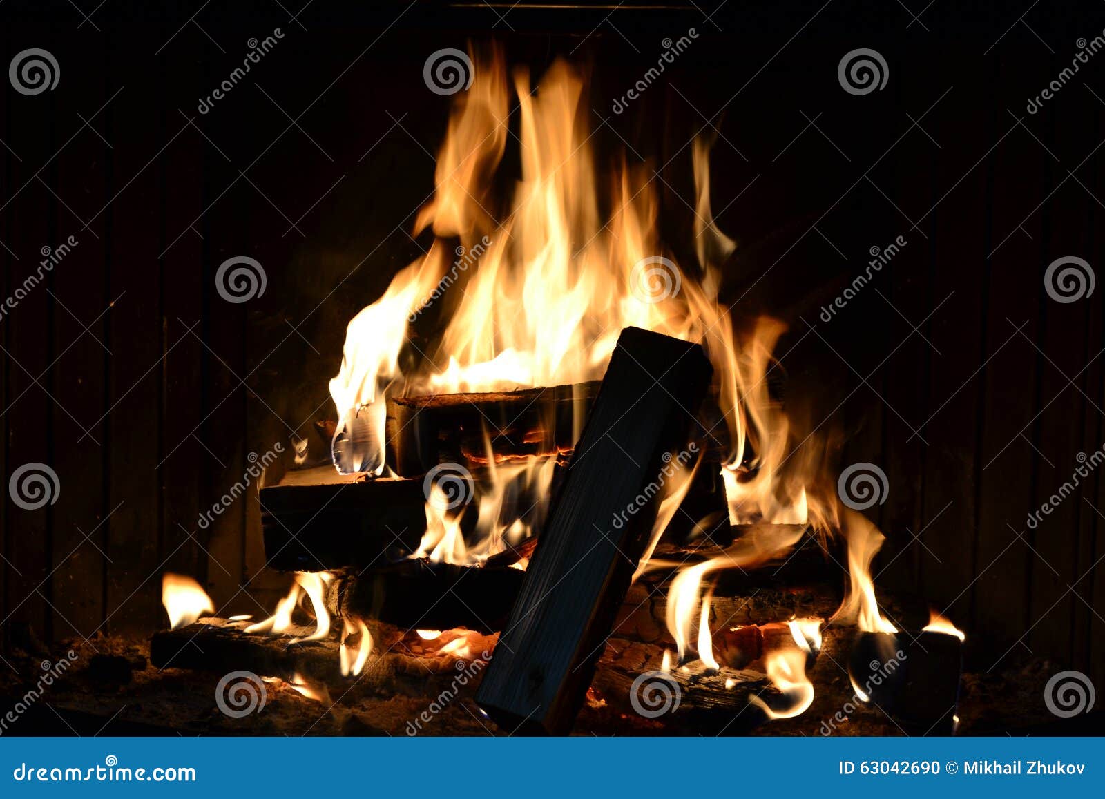 Beautiful fire.Fireplace. stock photo. Image of relaxation - 63042690