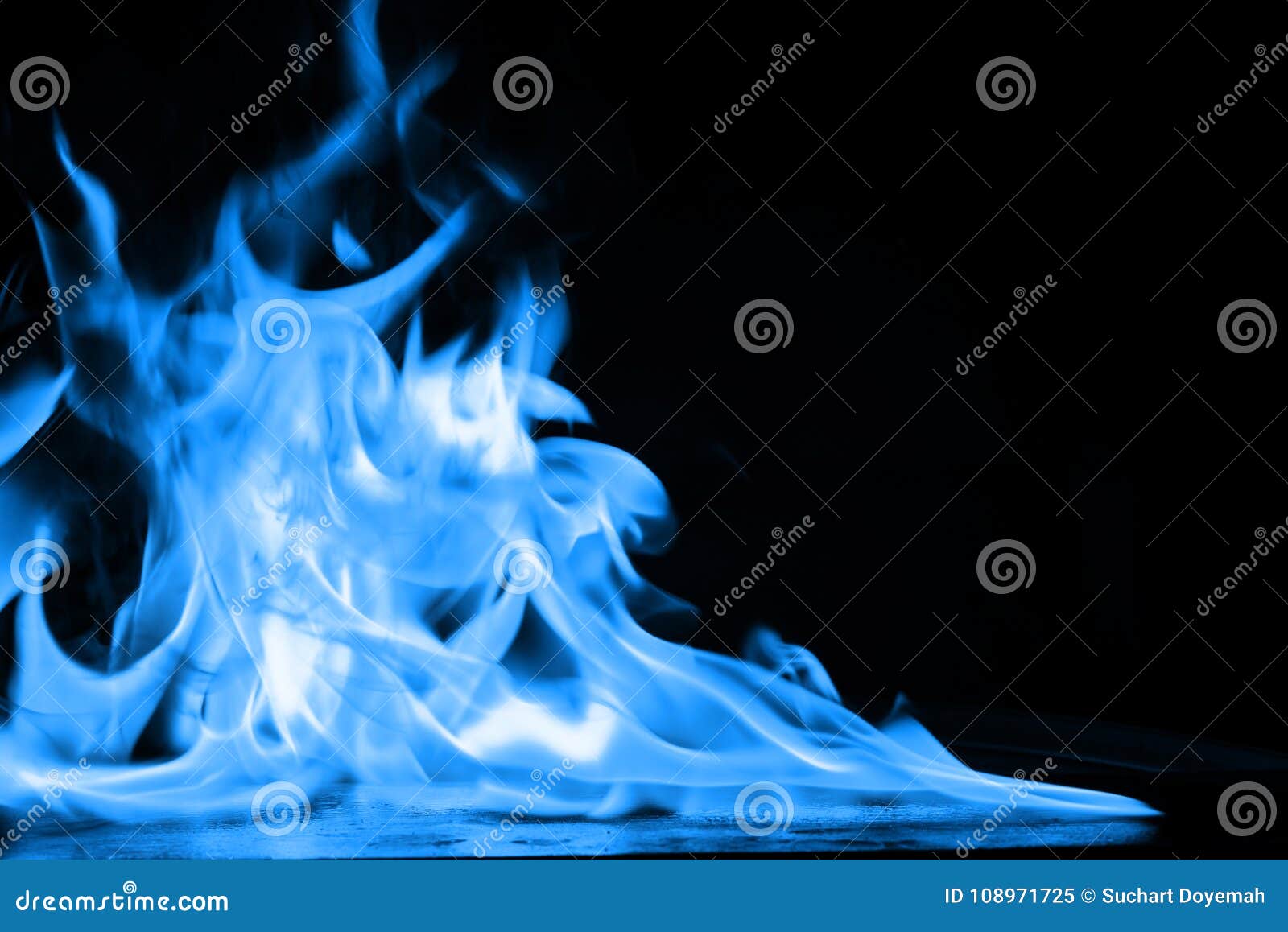 Beautiful Fire Flames on a Black Background. Stock Image - Image of ...
