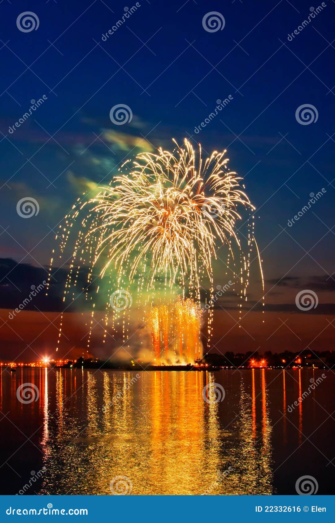 Beautiful firework stock photo. Image of independence - 22332616