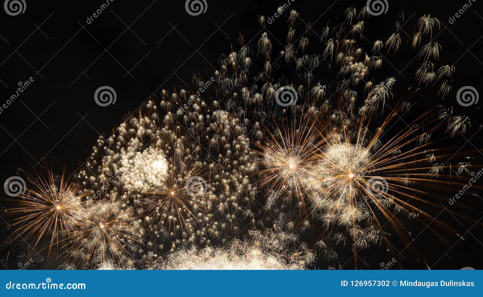 Beautiful Firework in Dark Sky. Colorful Stock Photo - Image of light ...