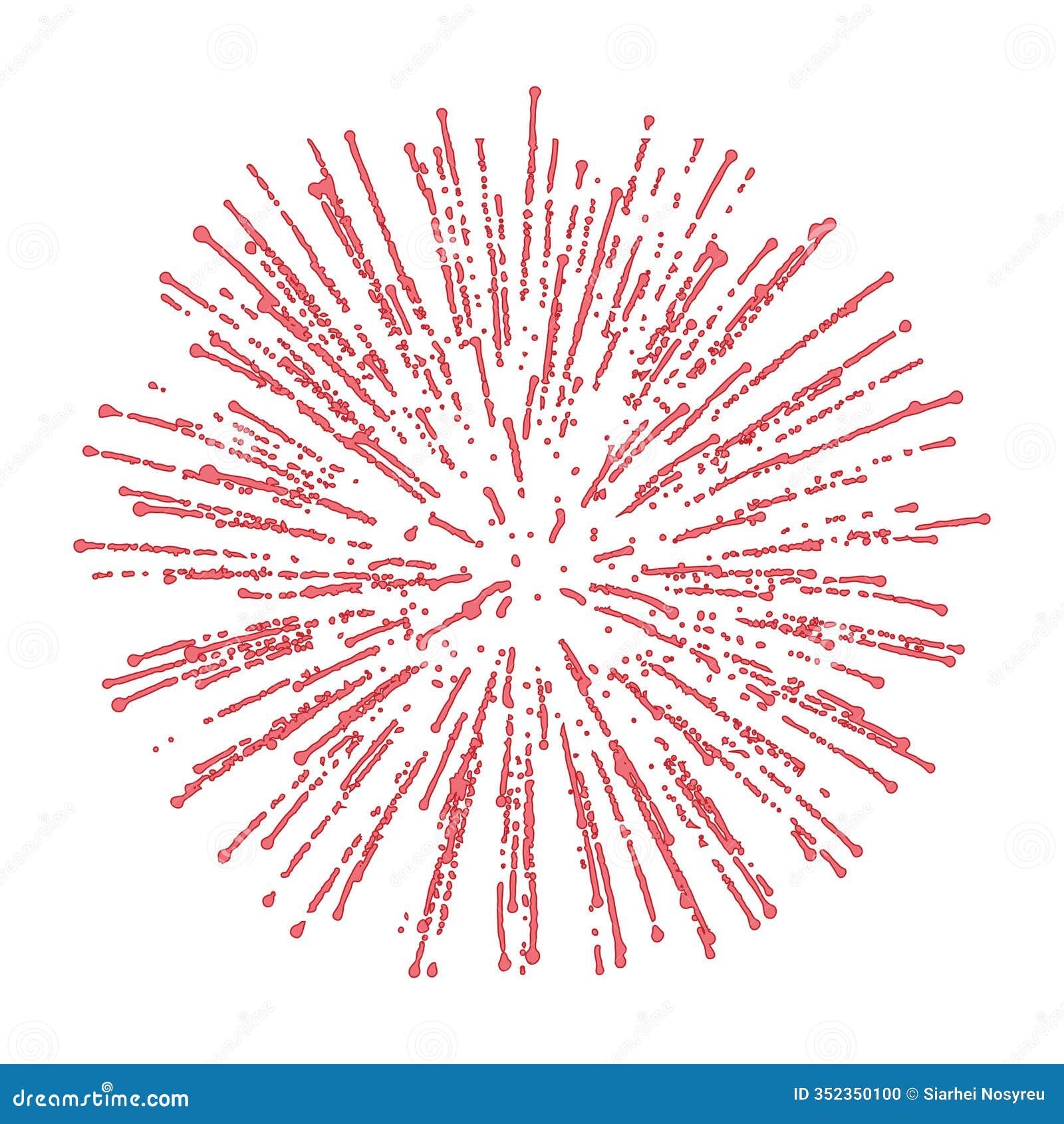 Beautiful Firework with Shining Sparks. Vector Illustration Stock ...