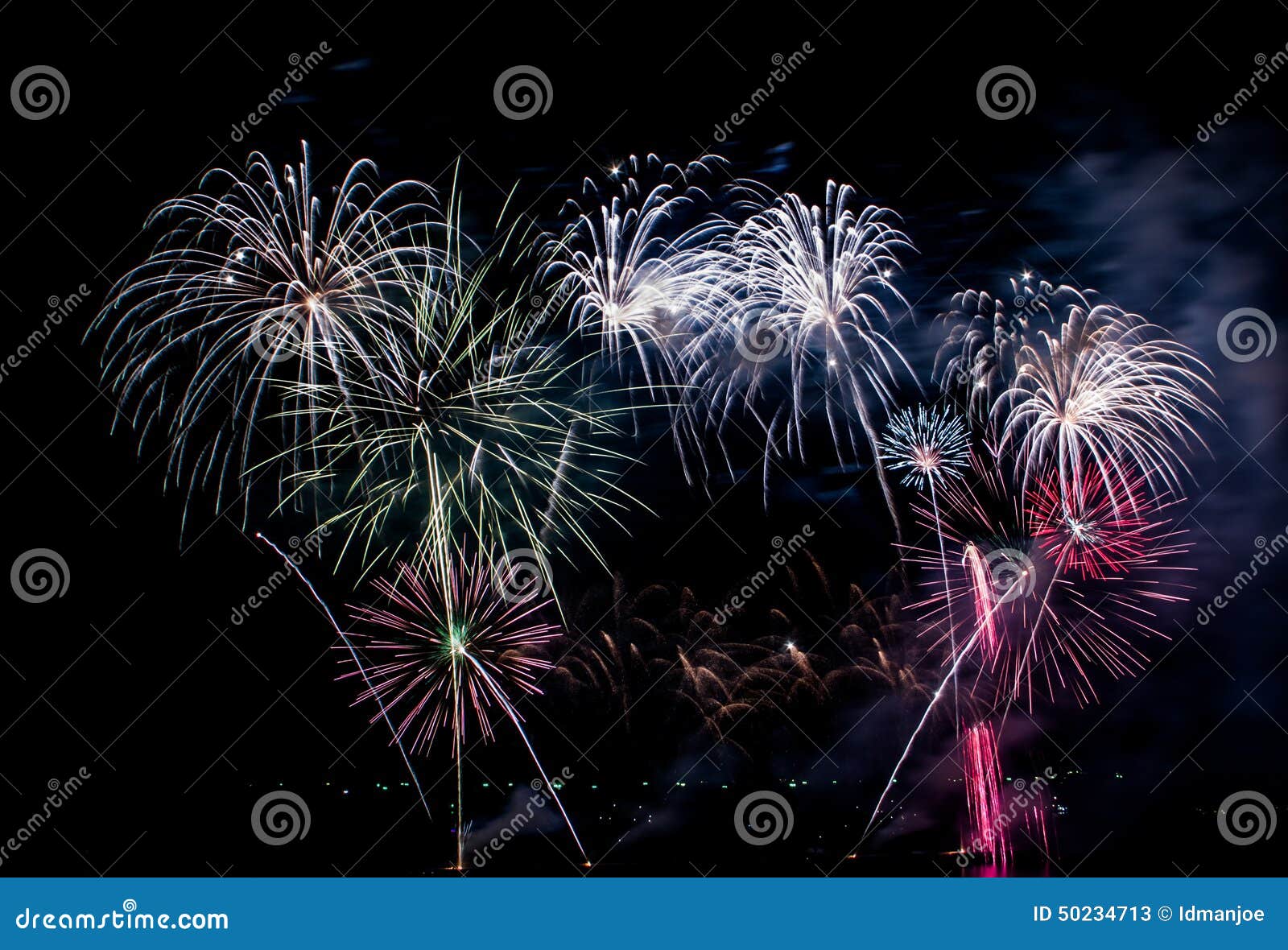 Beautiful firework stock image. Image of black, bright - 50234713