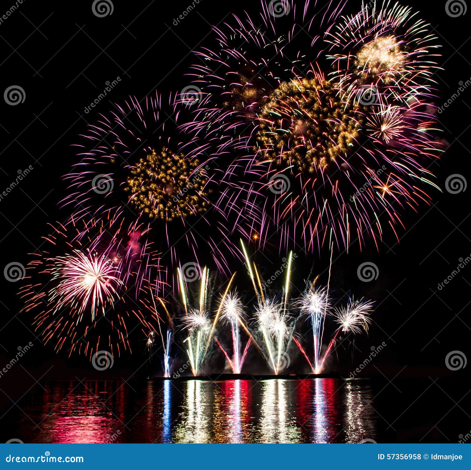 Beautiful firework stock photo. Image of colorful, festive - 57356958
