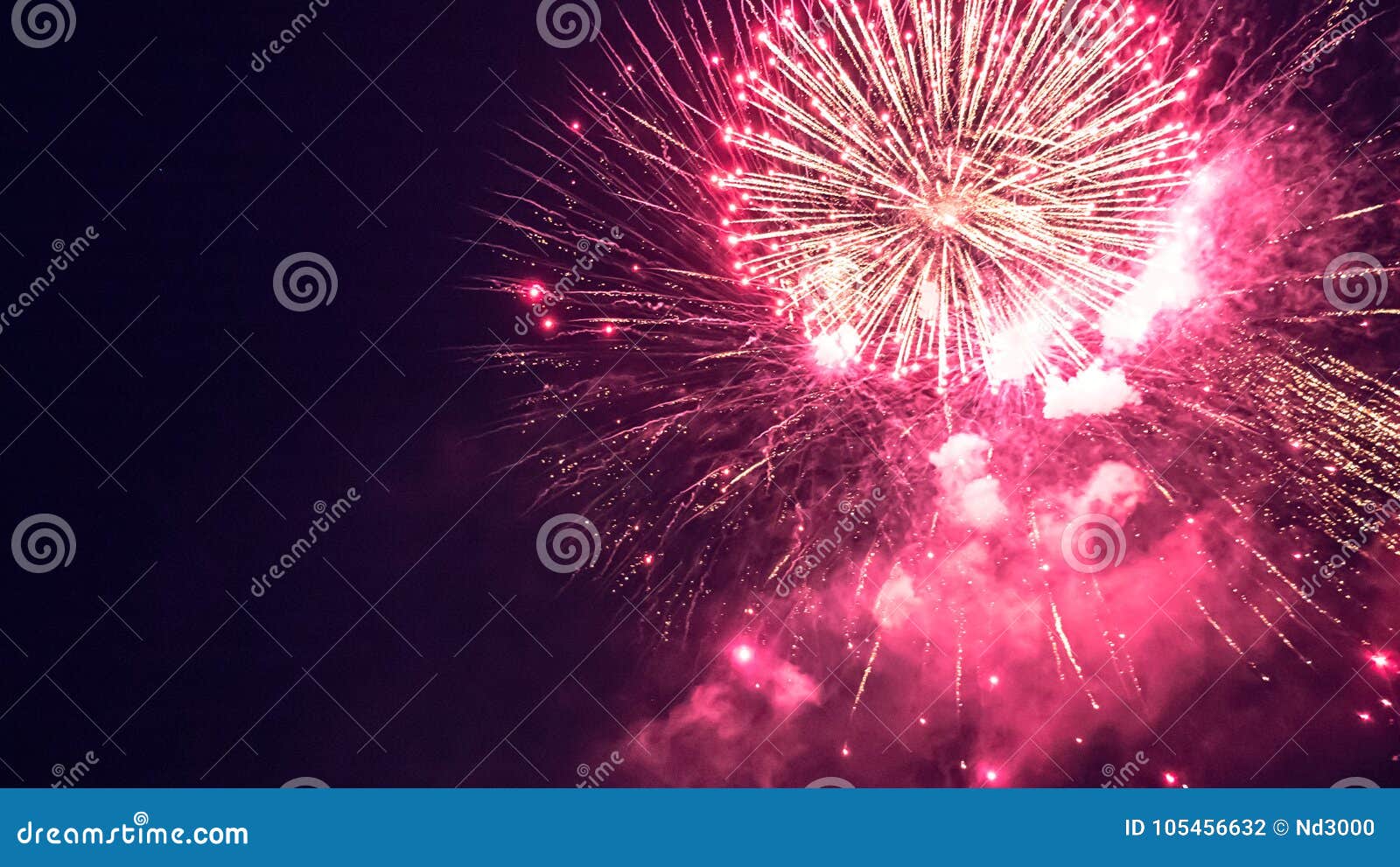 Beautiful Fireworks during Celebration Stock Photo - Image of golden ...