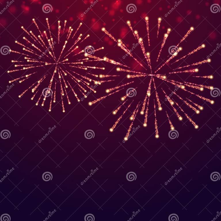 Beautiful Fireworks Display Stock Vector - Illustration of beautiful ...