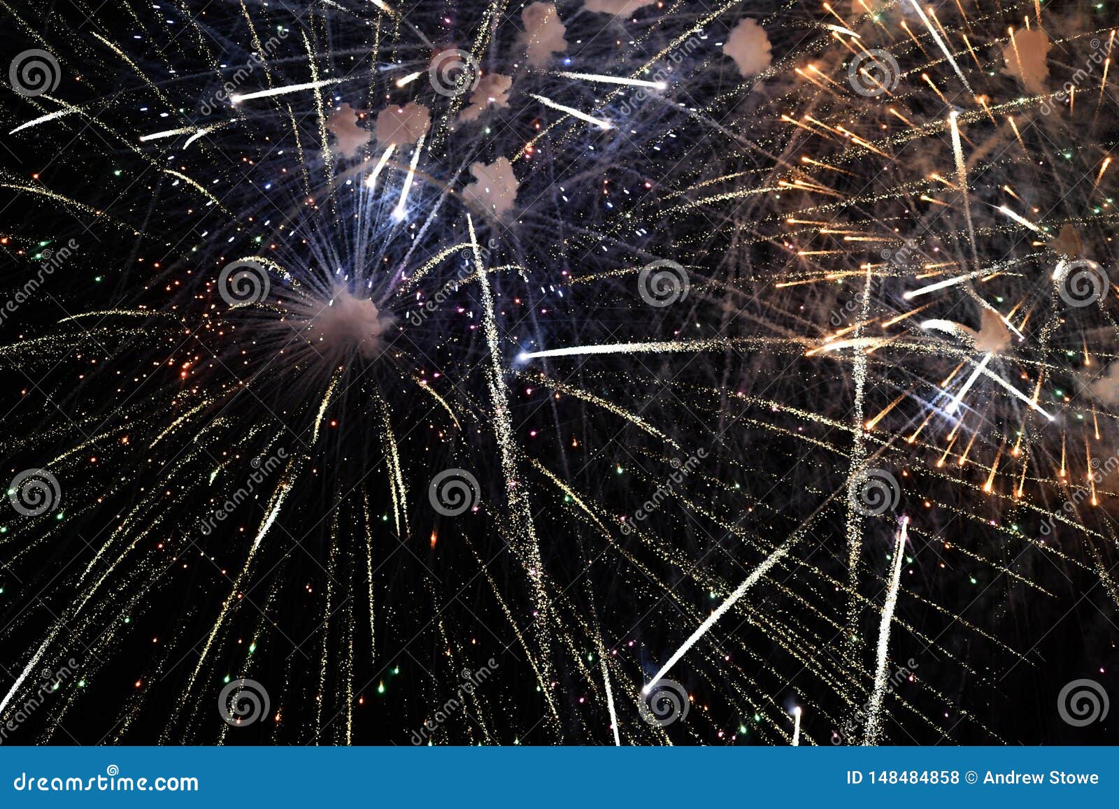 A Beautiful Fireworks Explosion Stock Photo - Image of nice, fire ...
