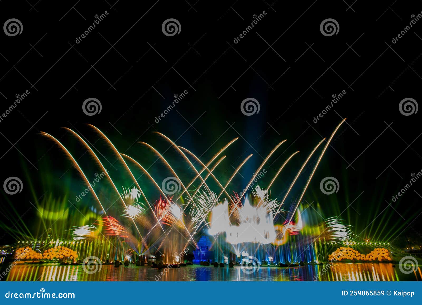 Beautiful Fireworks in the Night Sky Stock Image - Image of beautiful ...