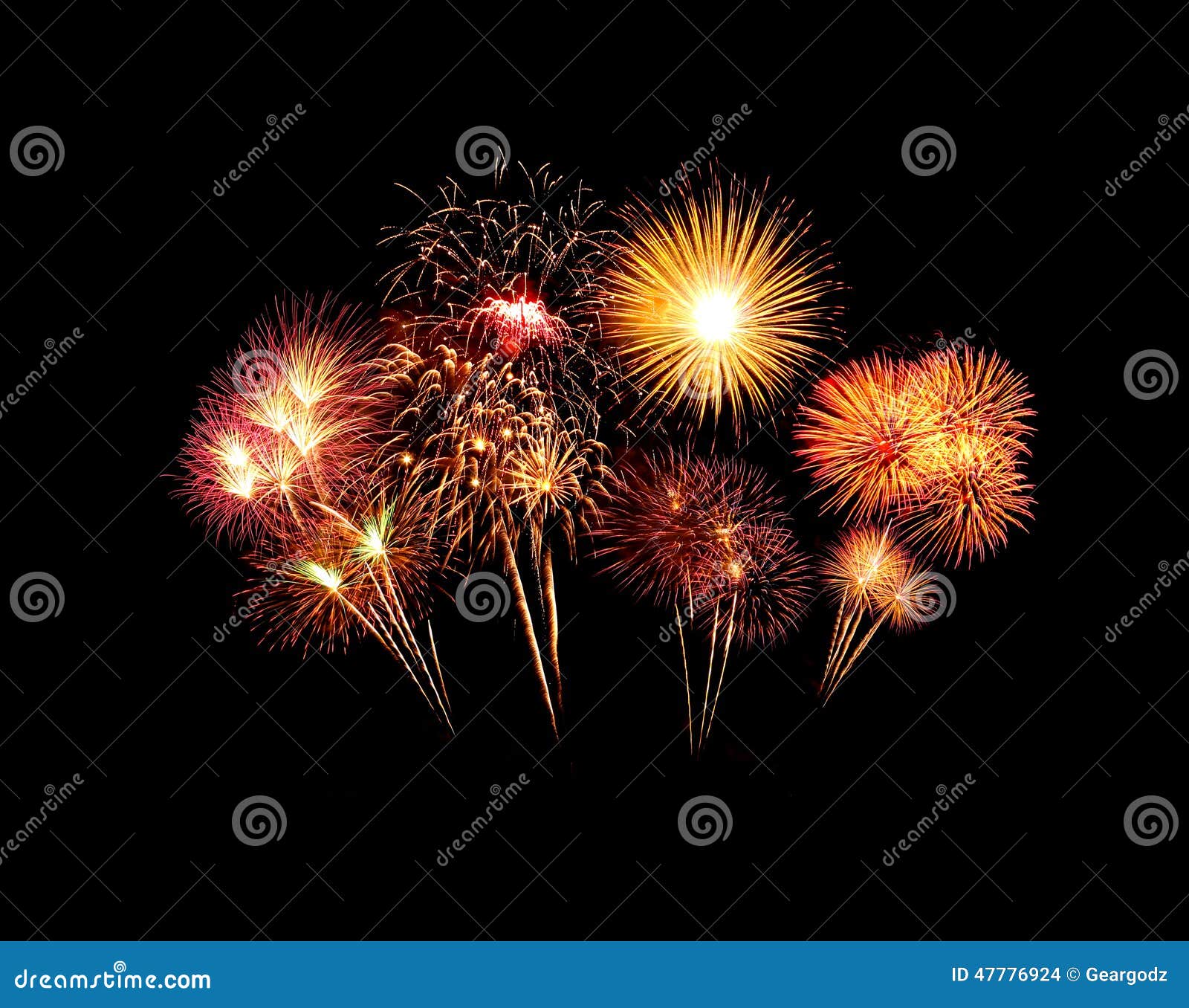 Beautiful Fireworks Over Sky Stock Photo - Image of fireworks, festive ...