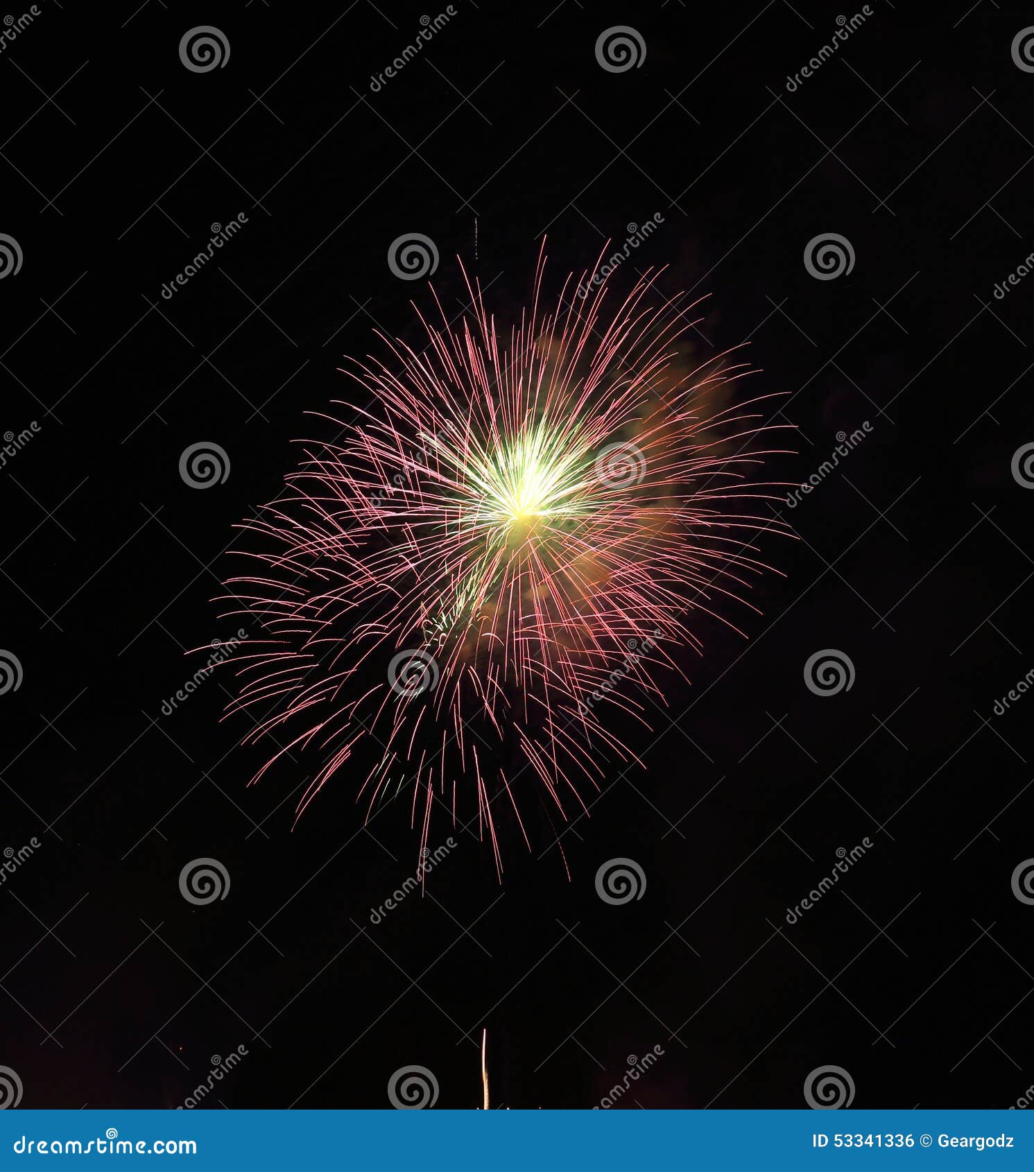 Beautiful Fireworks Over Sky Stock Photo - Image of party, display ...