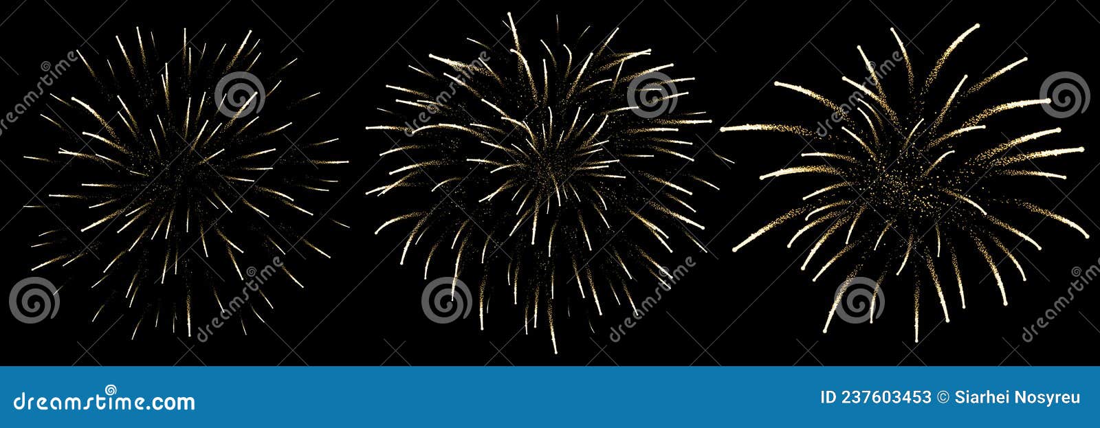 Beautiful Fireworks With Plain Black Background Stock Image ...
