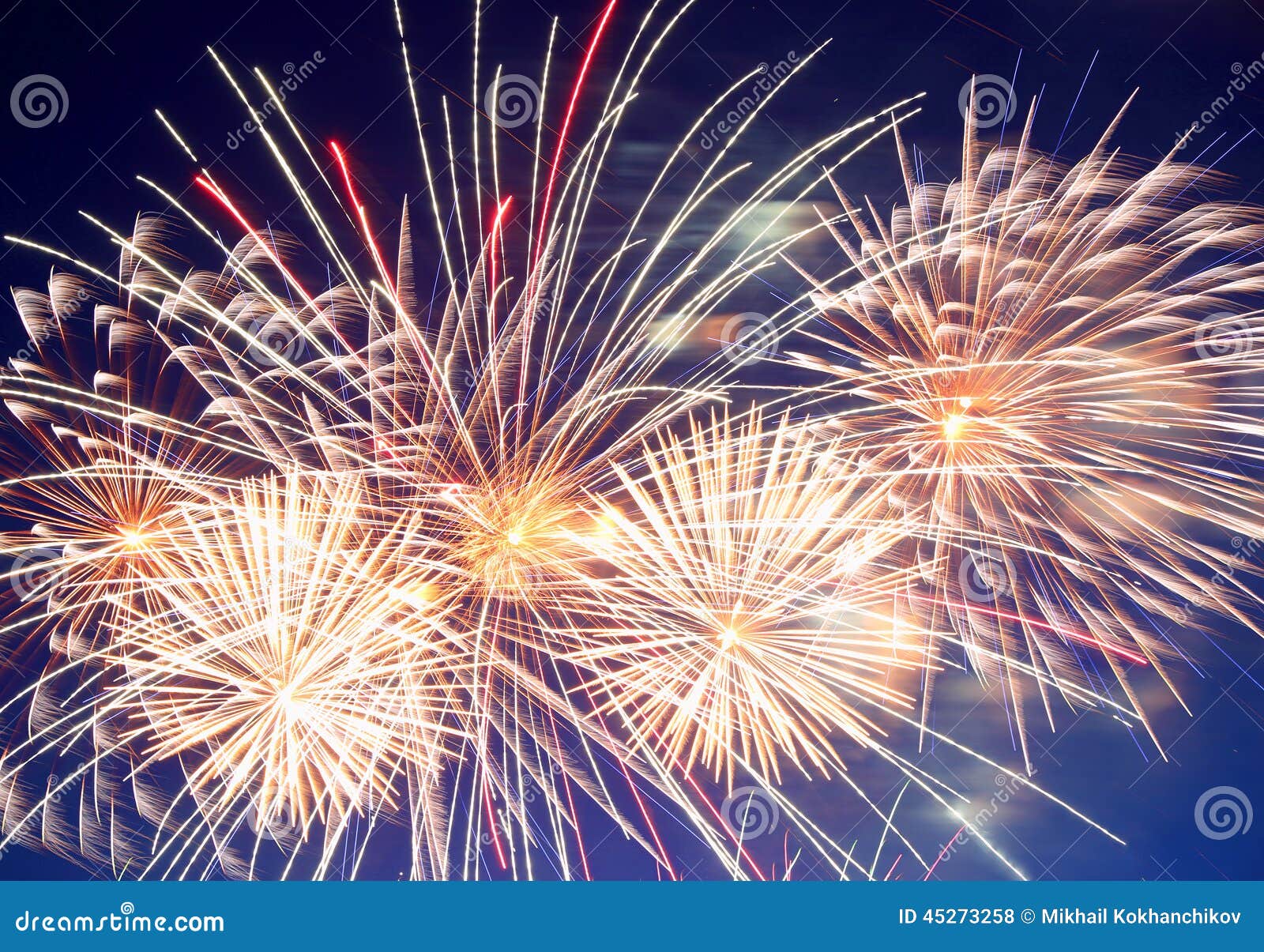 Beautiful fireworks show stock photo. Image of color - 45273258