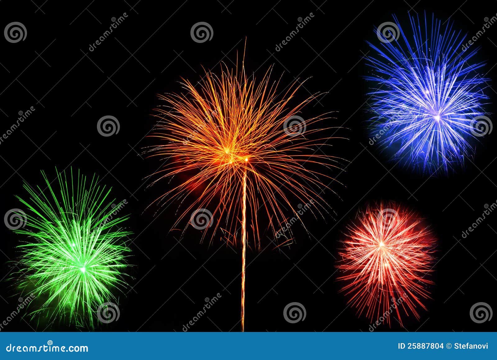 Beautiful Fireworks and Sparkles Stock Photo - Image of firework, dark ...