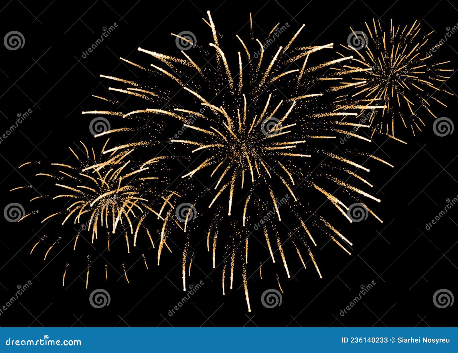 Beautiful Fireworks With Plain Black Background Stock Image ...