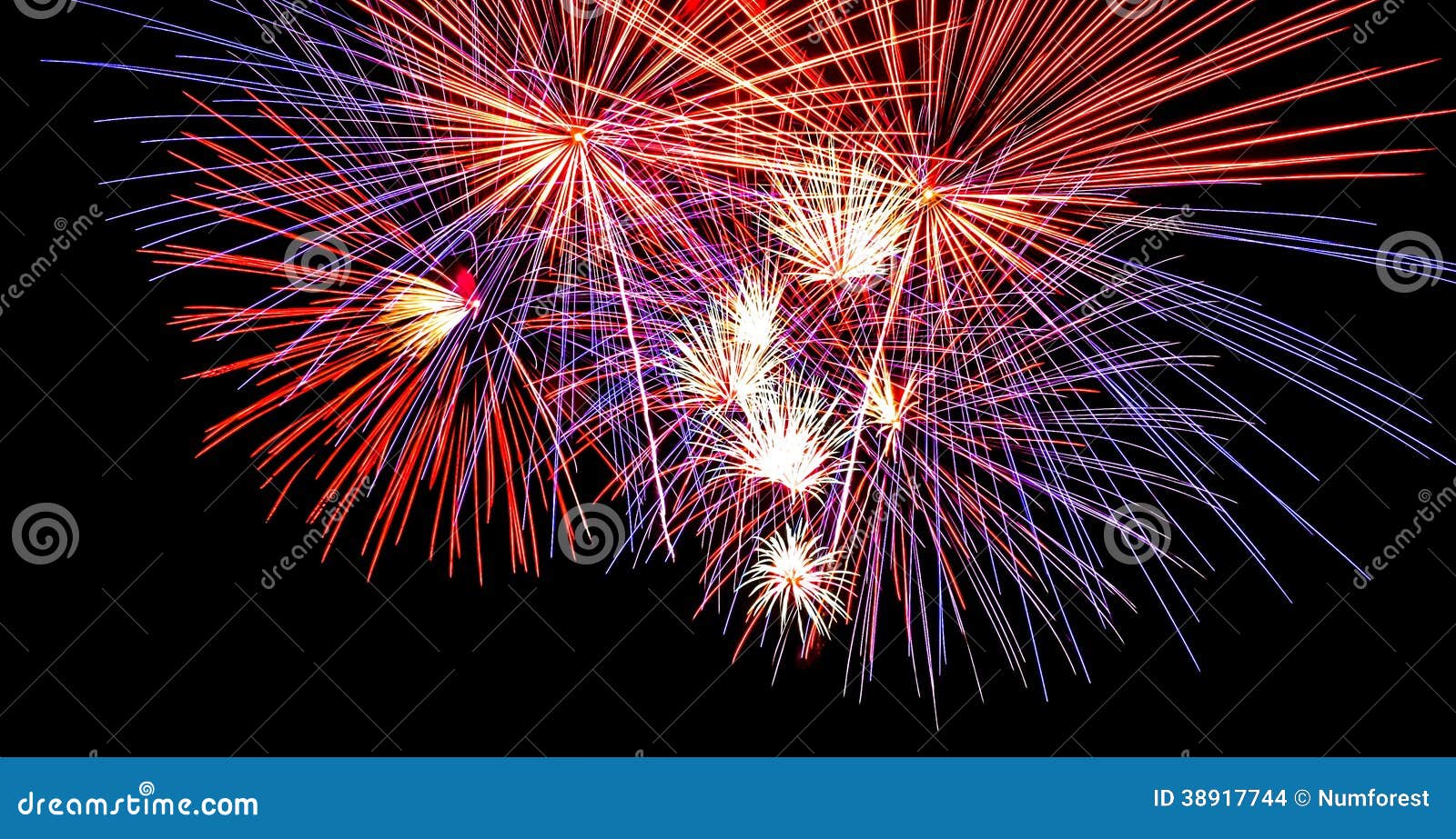 Beautiful fireworks stock photo. Image of fireworks, burst - 38917744