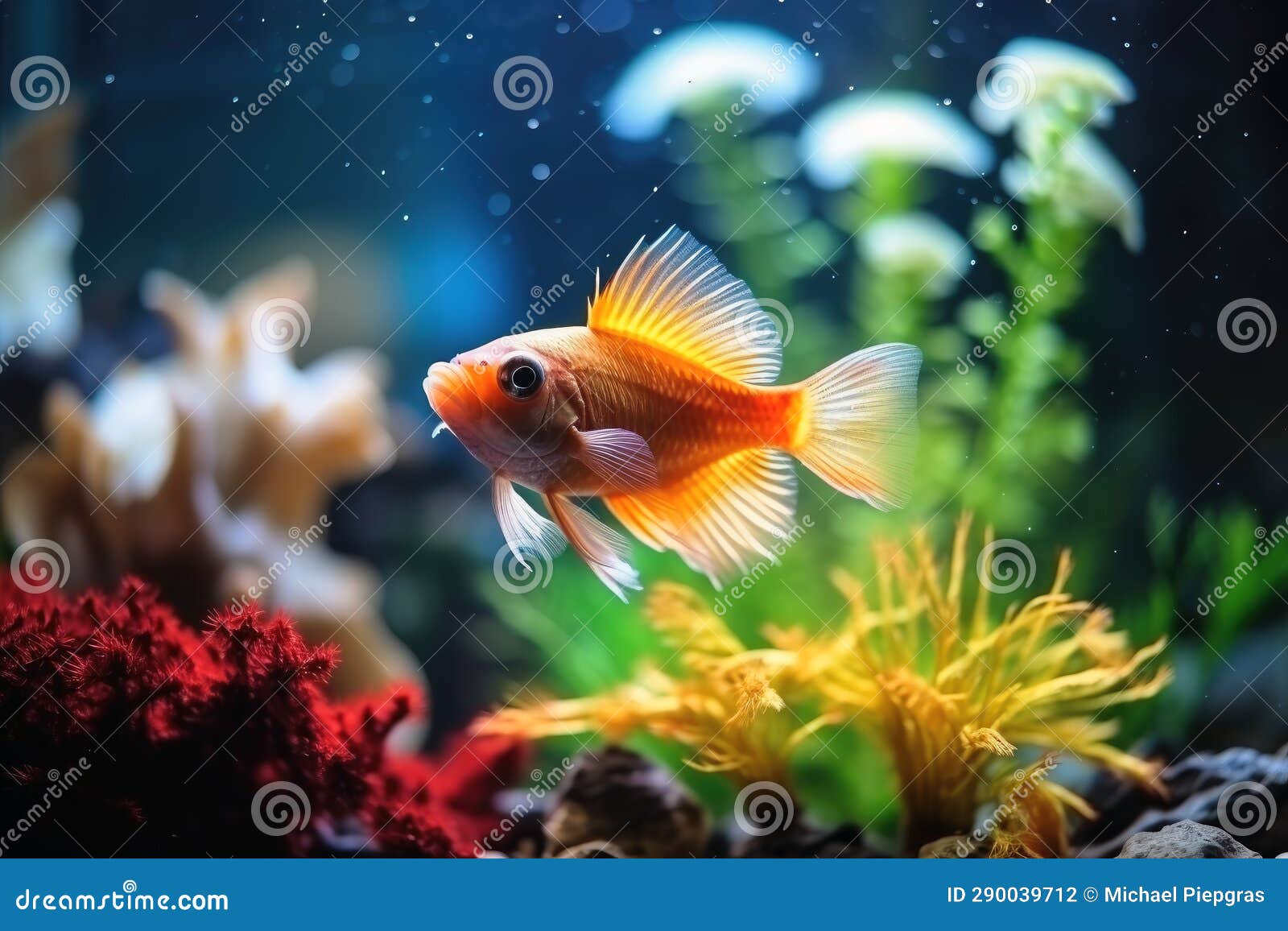 A Beautiful Fish and Aquarium Background Stock Illustration ...