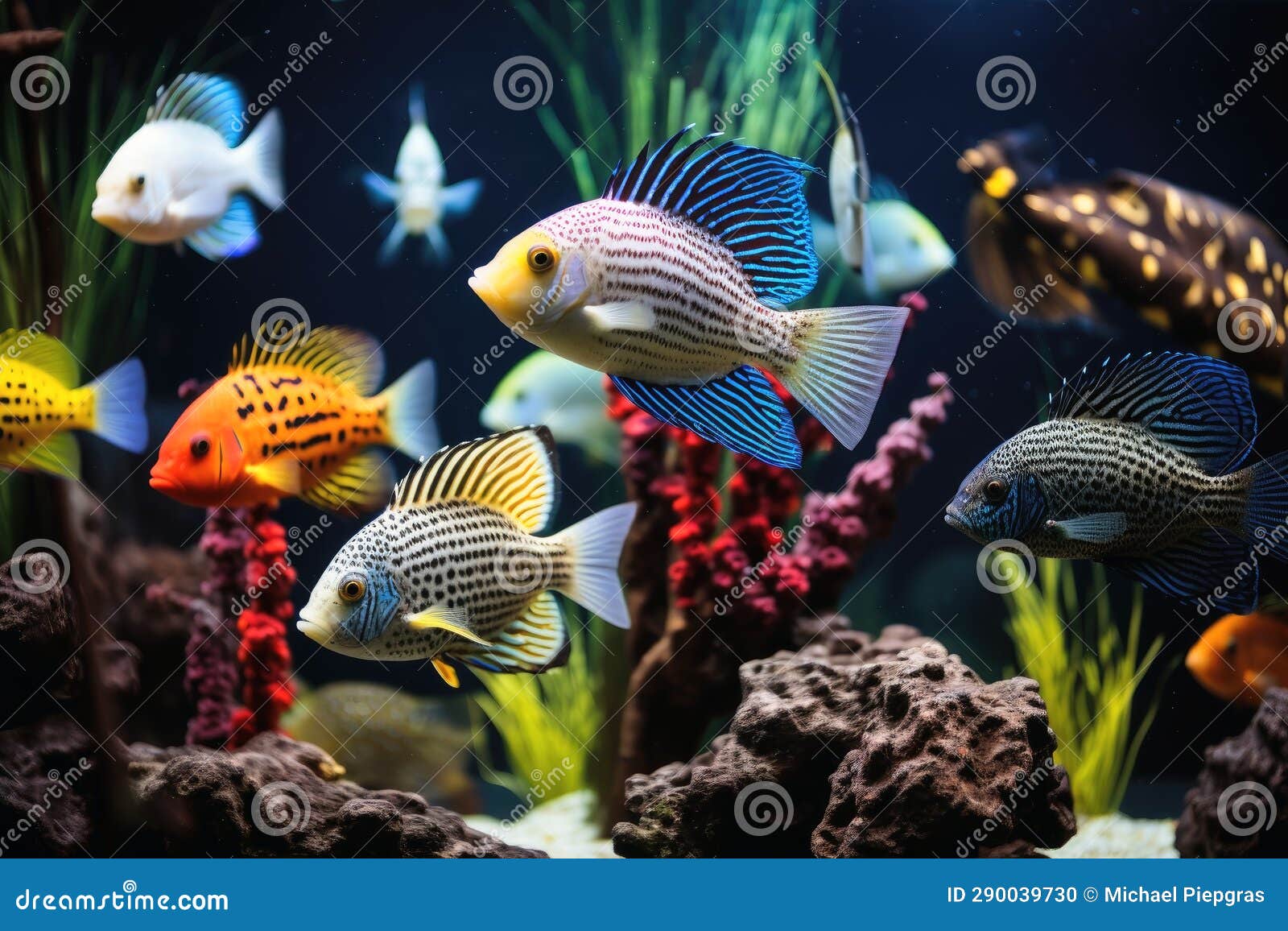 A Beautiful Fish and Aquarium Background Stock Photo - Image of liquid ...