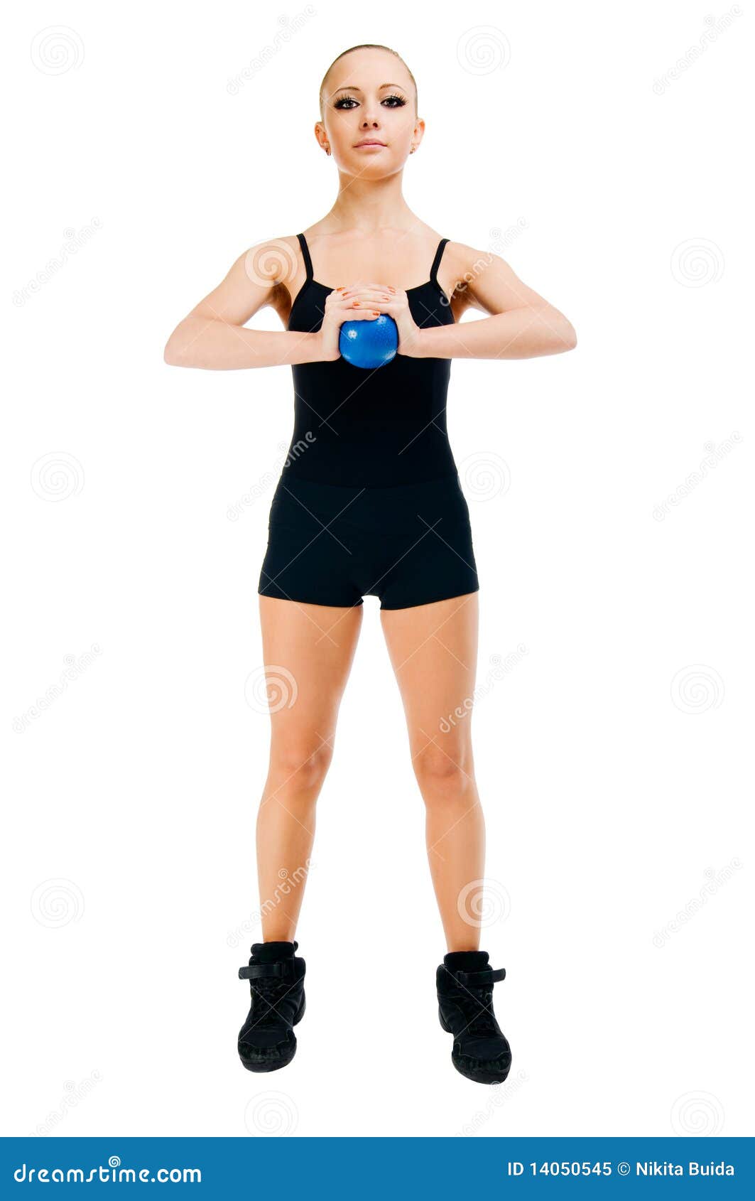 Beautiful Fit Red Girl Working Out Stock Image - Image of yoga ...