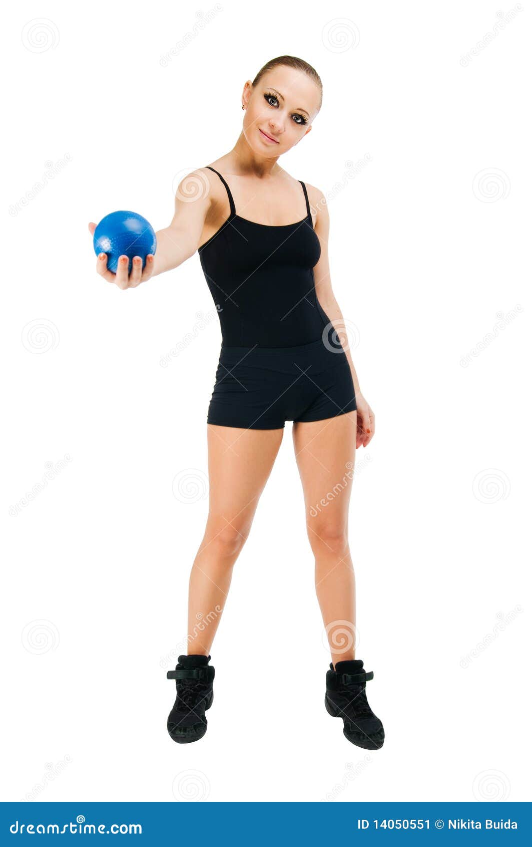 Beautiful Fit Red Girl Working Out Stock Image - Image of body, indoors ...