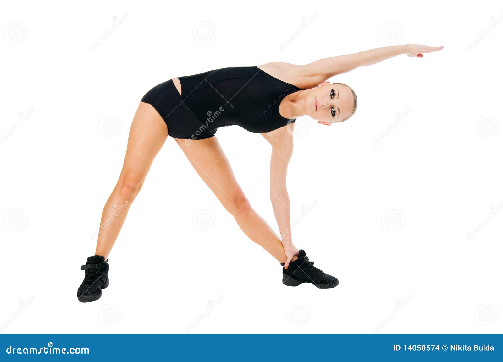 Beautiful Fit Red Girl Working Out Stock Photo - Image of white ...