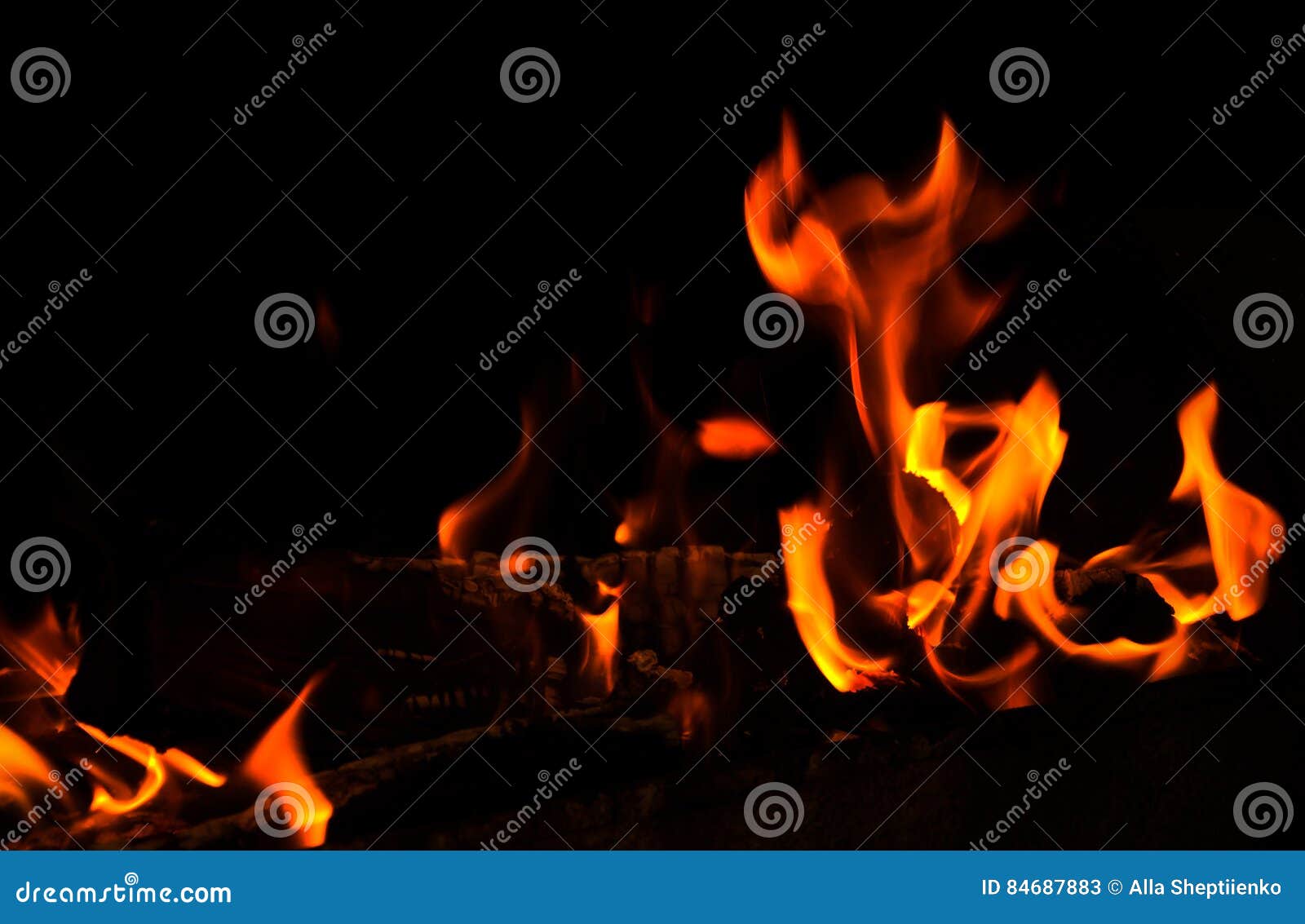 Beautiful flame of fire stock image. Image of black, bright - 84687883