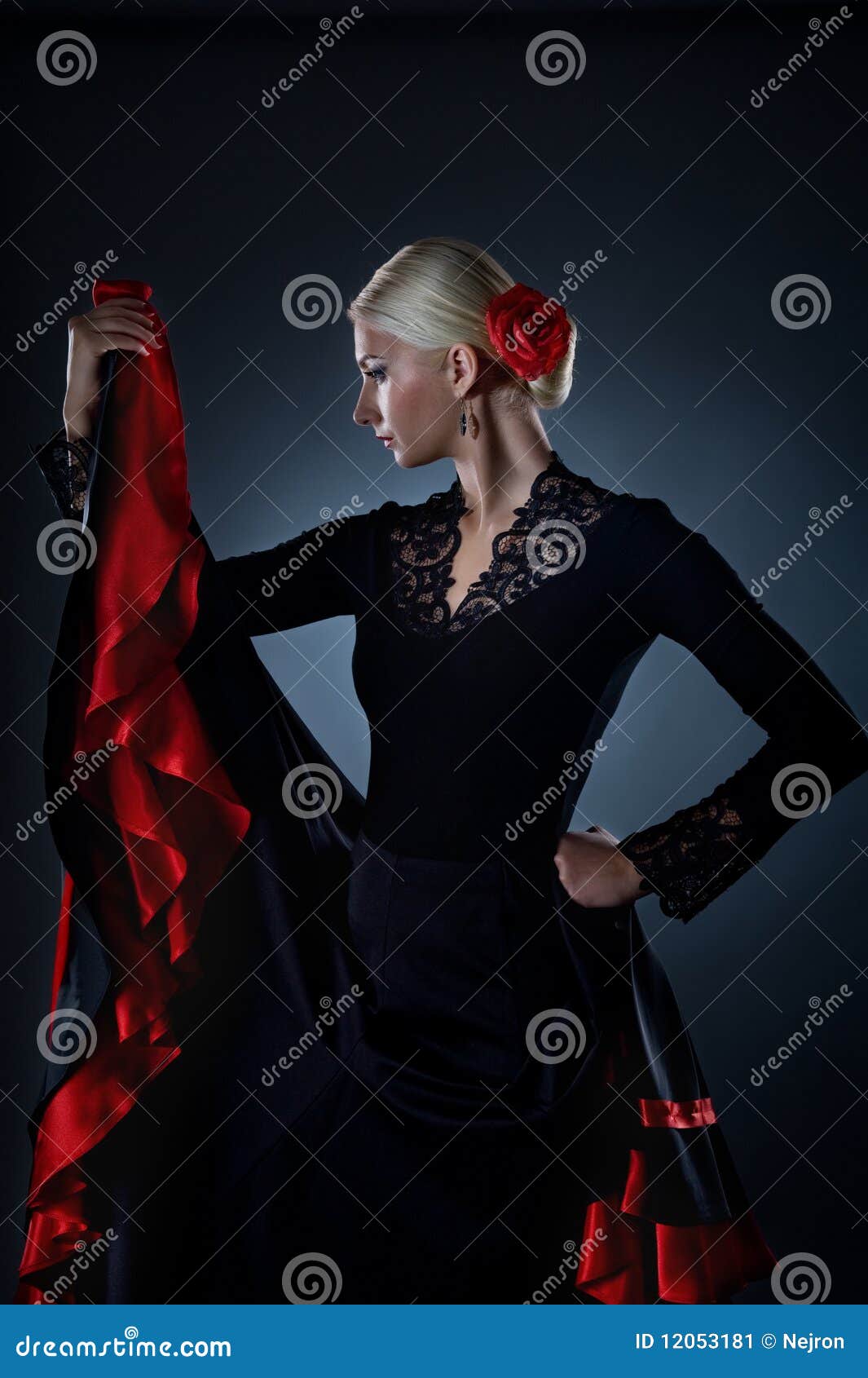 Beautiful flamenco dancer stock image. Image of posing - 12053181