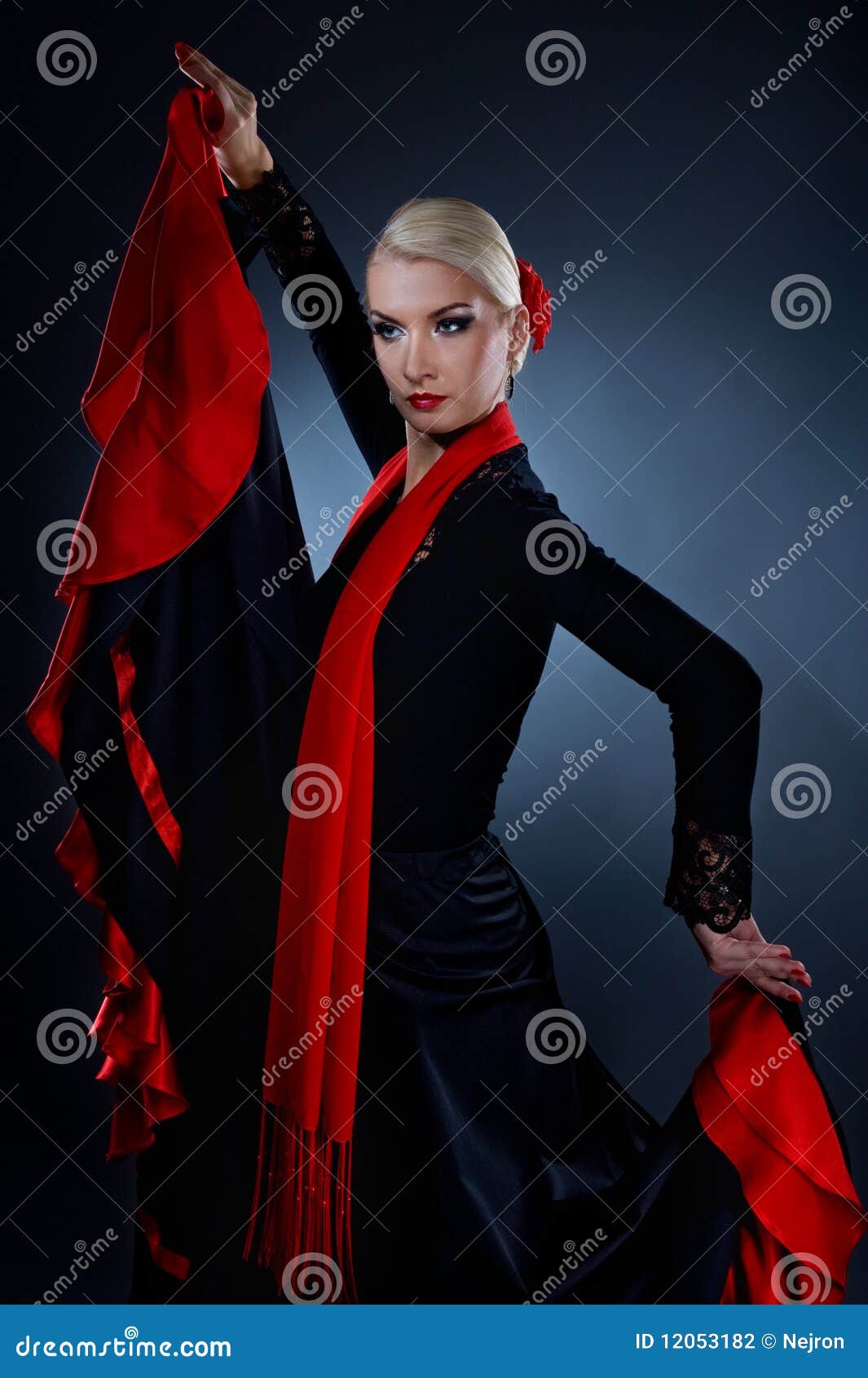 Beautiful flamenco dancer stock photo. Image of dress - 12053182