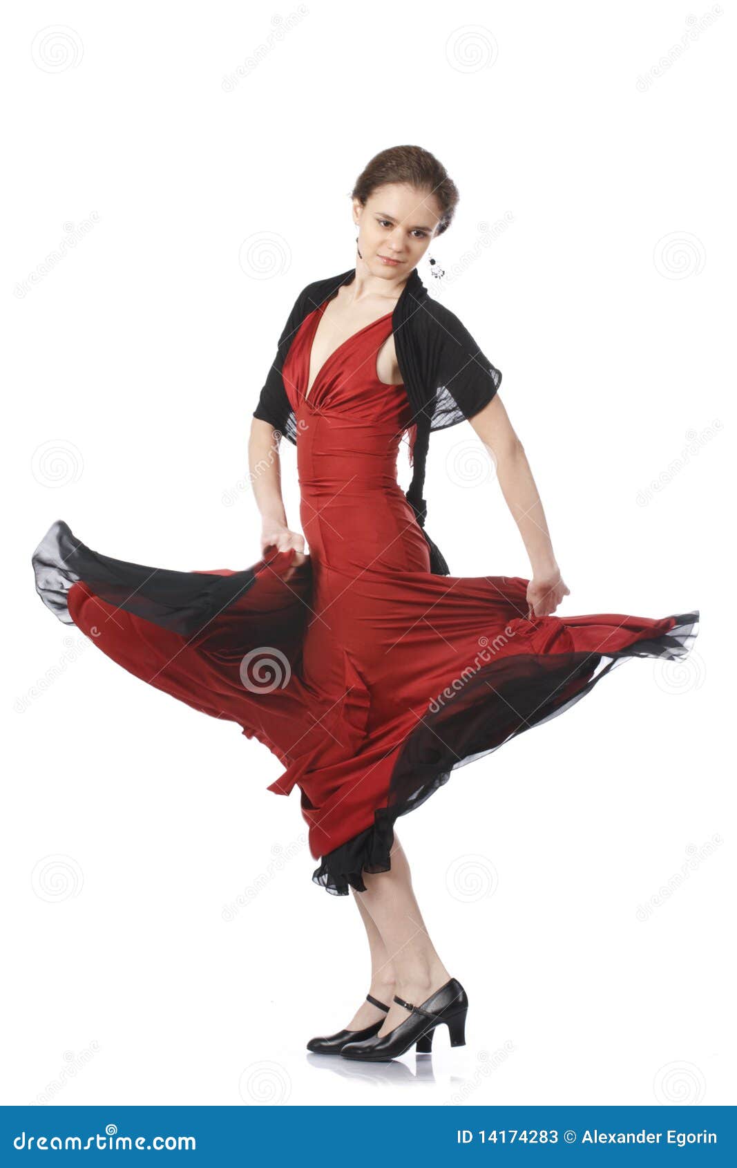 Beautiful Flamenco Dancer. Dancing Contest. Stock Image - Image of ...