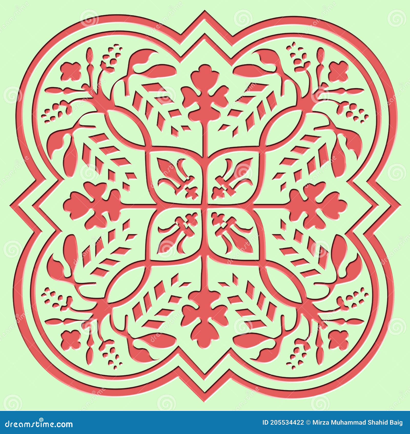 Decorative Floral Tiles Abstract Design (set 6) Stock Illustration ...