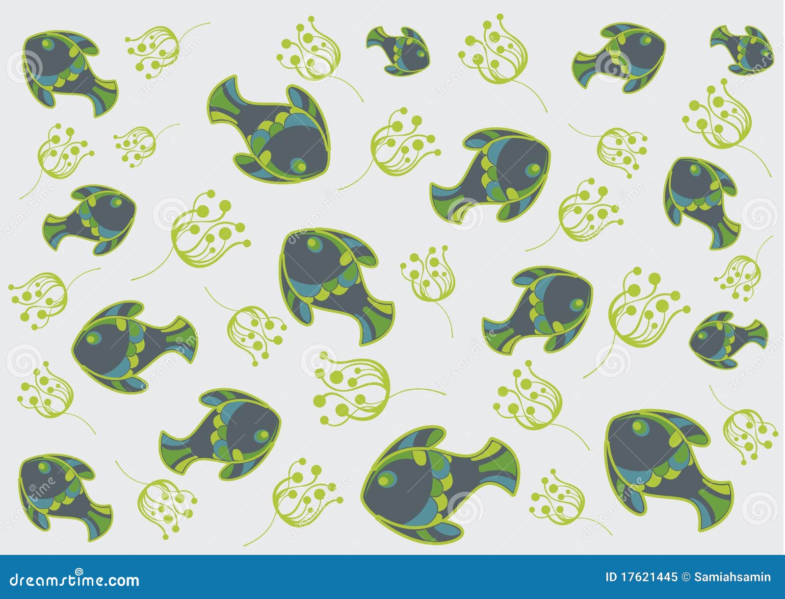Beautiful Floral Abstract Background in Soft Green Stock Vector ...