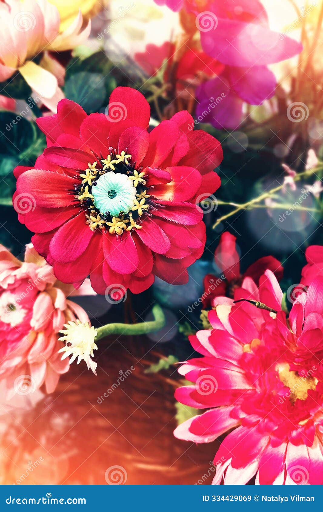 Beautiful Floral Arrangement. Floral Vertical Background Stock Image ...