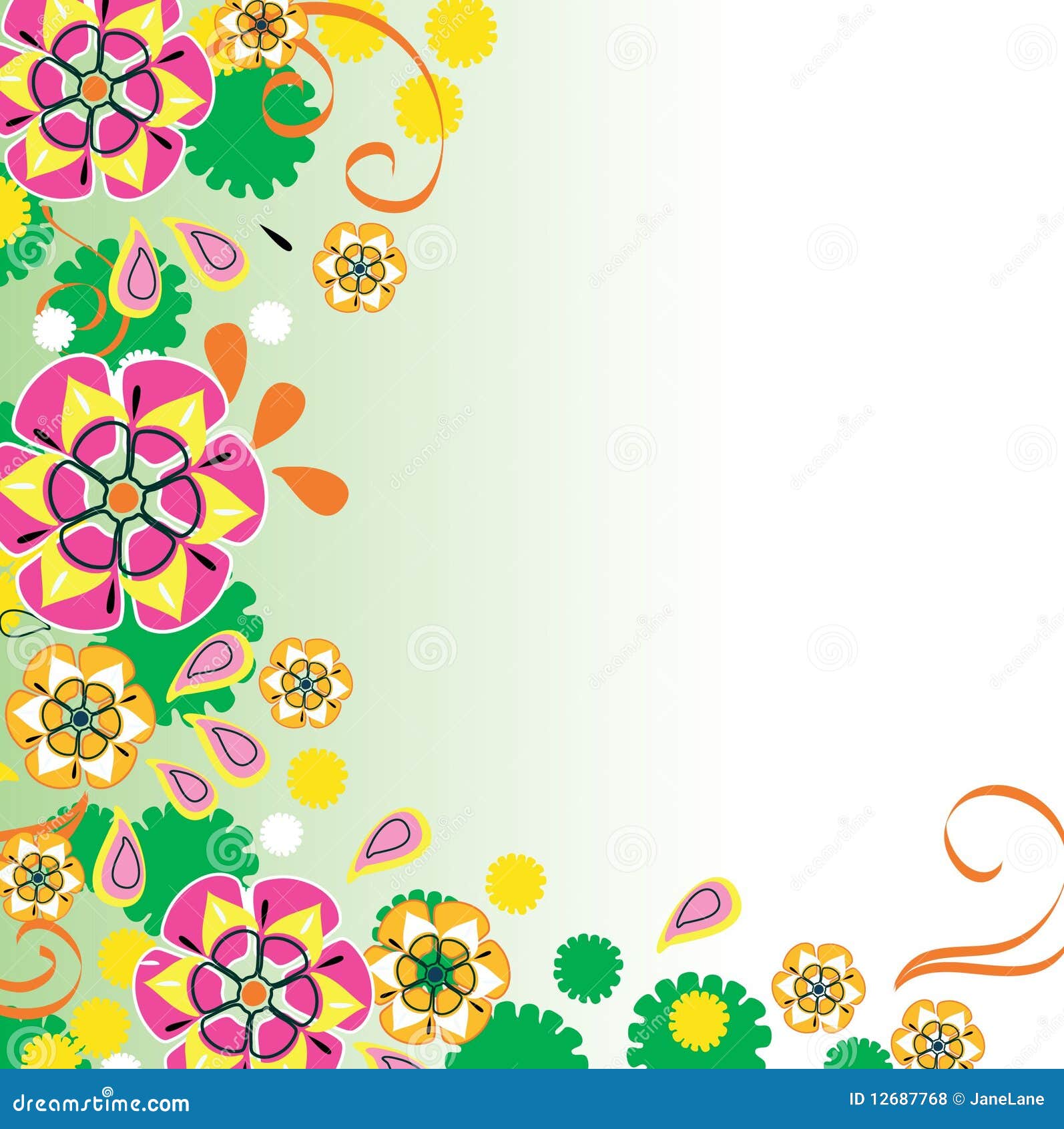 Beautiful floral design stock illustration. Illustration of abstract ...