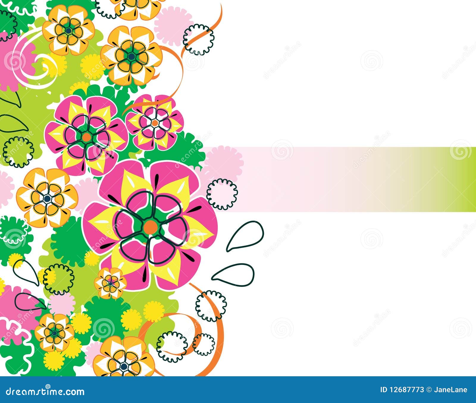 Beautiful floral design stock illustration. Illustration of spring ...