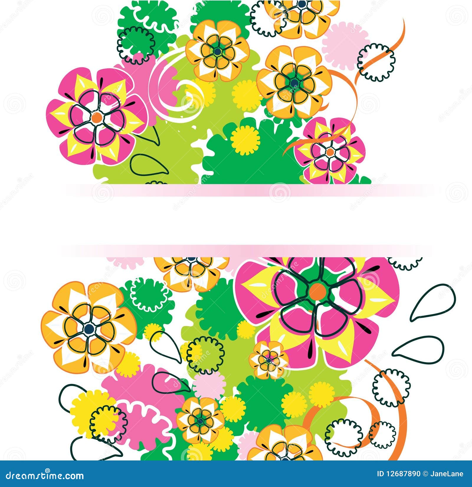 Beautiful floral design stock illustration. Illustration of swirly ...