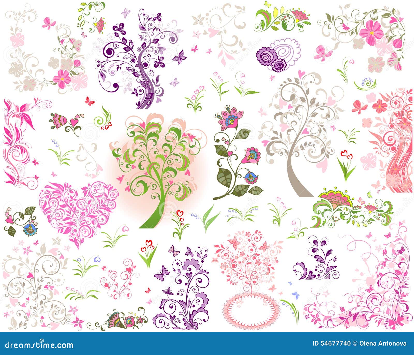 Beautiful floral design stock vector. Illustration of floral - 54677740