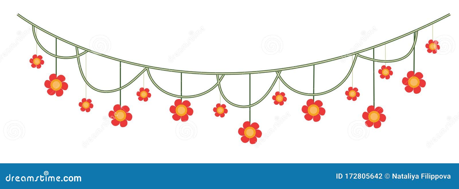Beautiful floral design stock vector. Illustration of hanging - 172805642