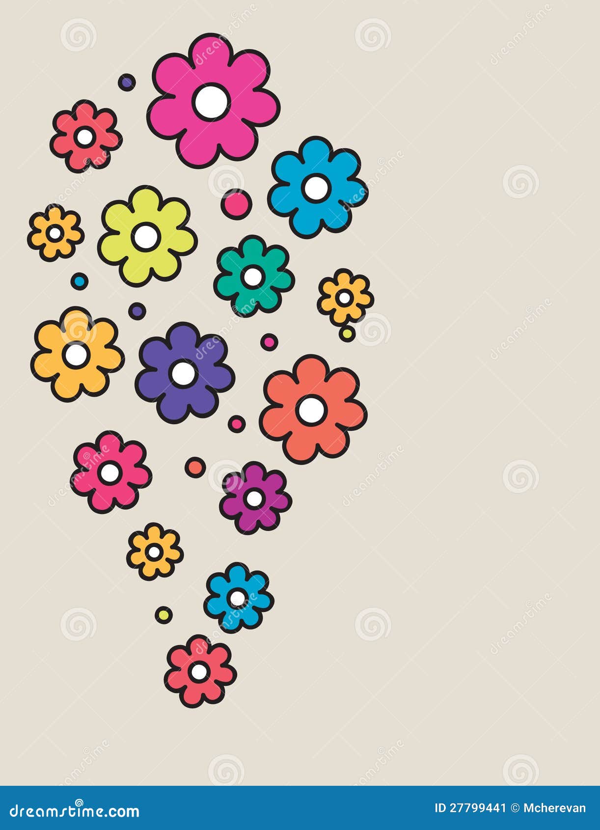 Beautiful Floral Designs with Different Elements Stock Illustration ...