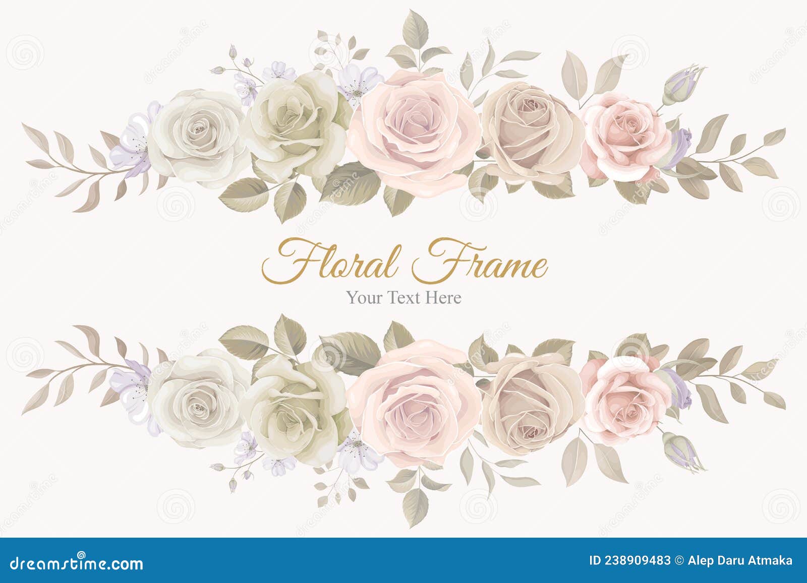 Beautiful Floral Frame Background Design Stock Vector - Illustration of ...