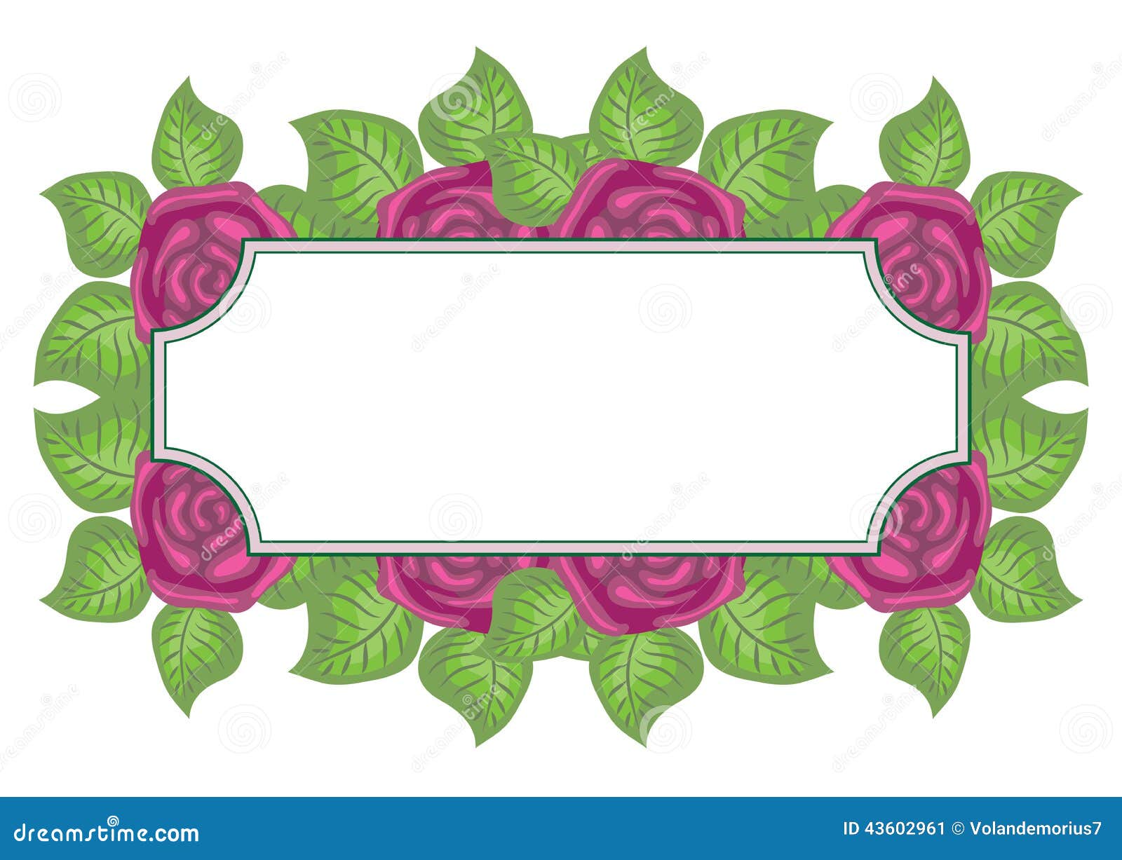 Beautiful Floral Label with Space for Text Stock Vector - Illustration ...