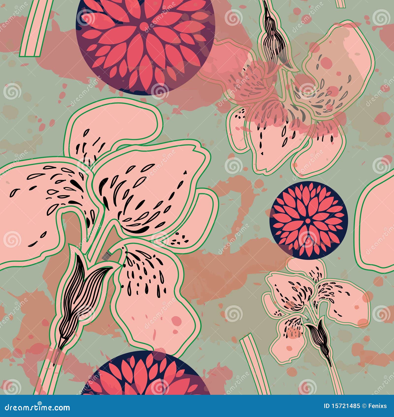 Beautiful floral pattern stock vector. Illustration of ornamental ...