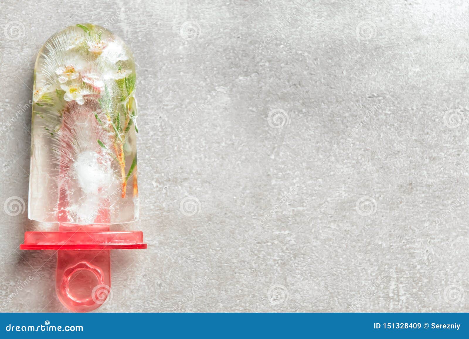 Beautiful Floral Popsicle on Grey Background Stock Image - Image of ...