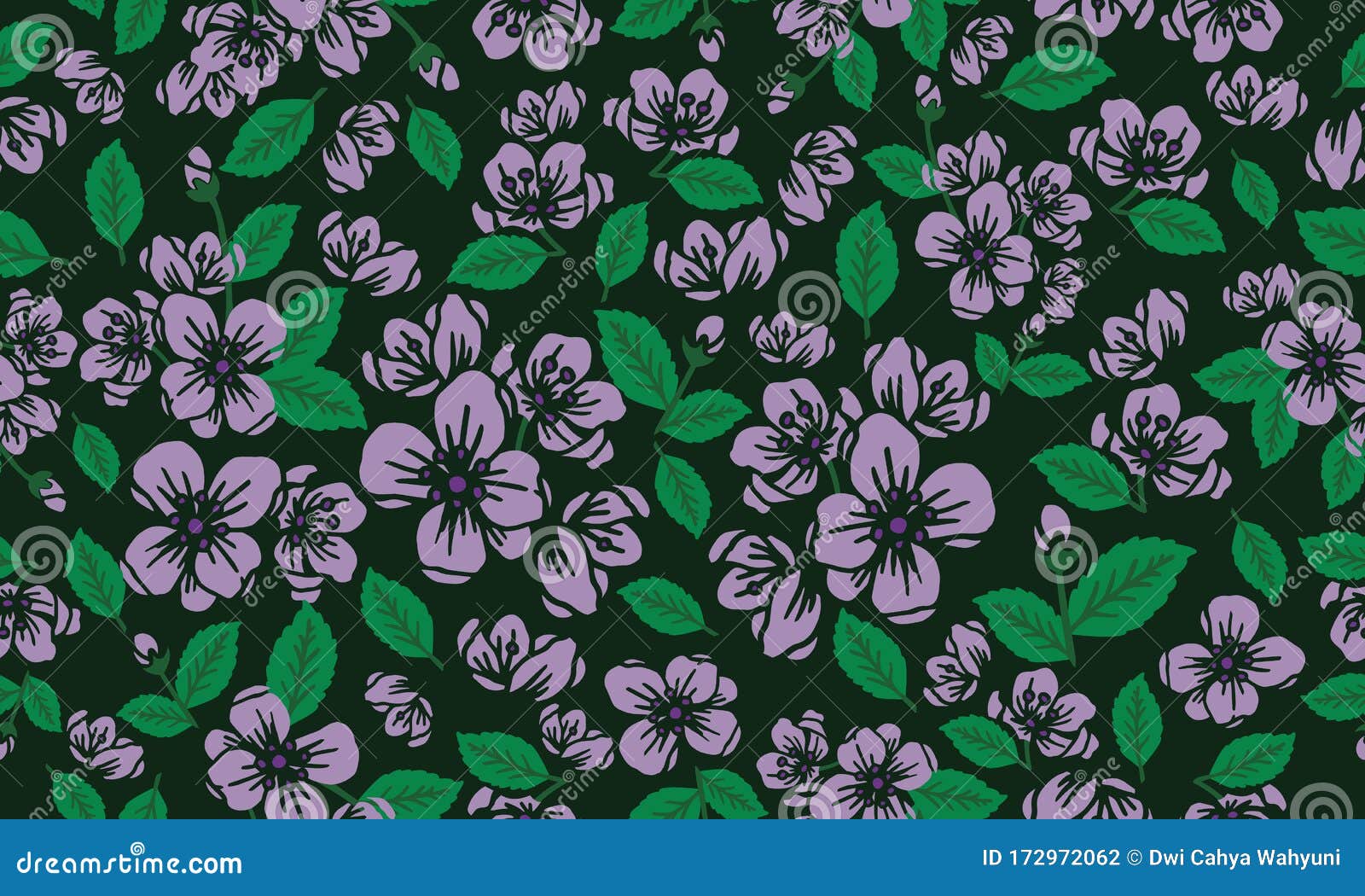 Beautiful of Floral Spring Pattern Background, with Simple Leaf and ...