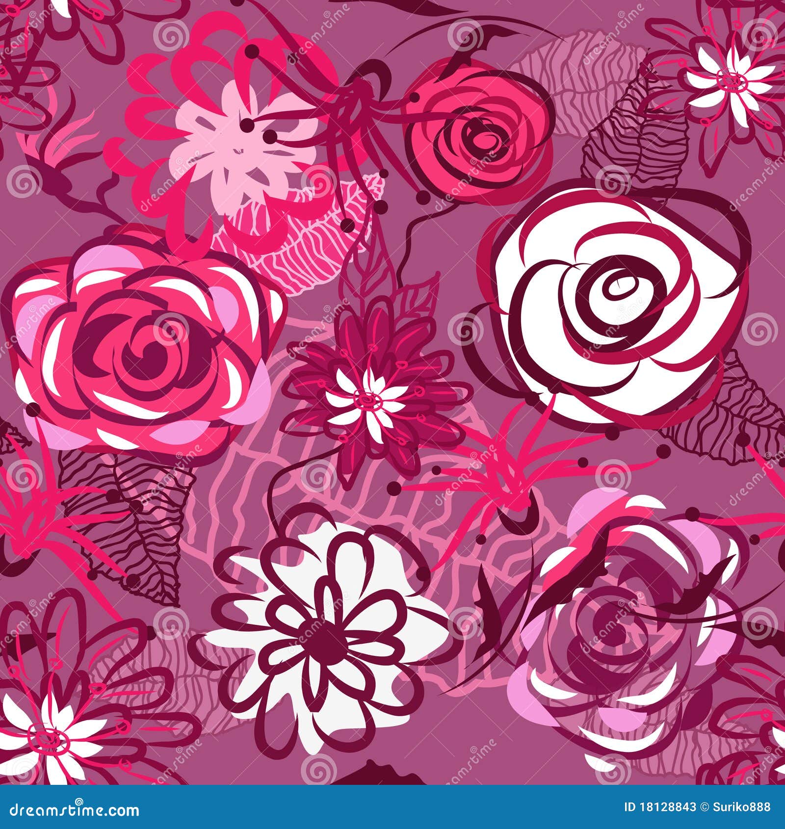 Beautiful floral texture stock vector. Illustration of abstract - 18128843