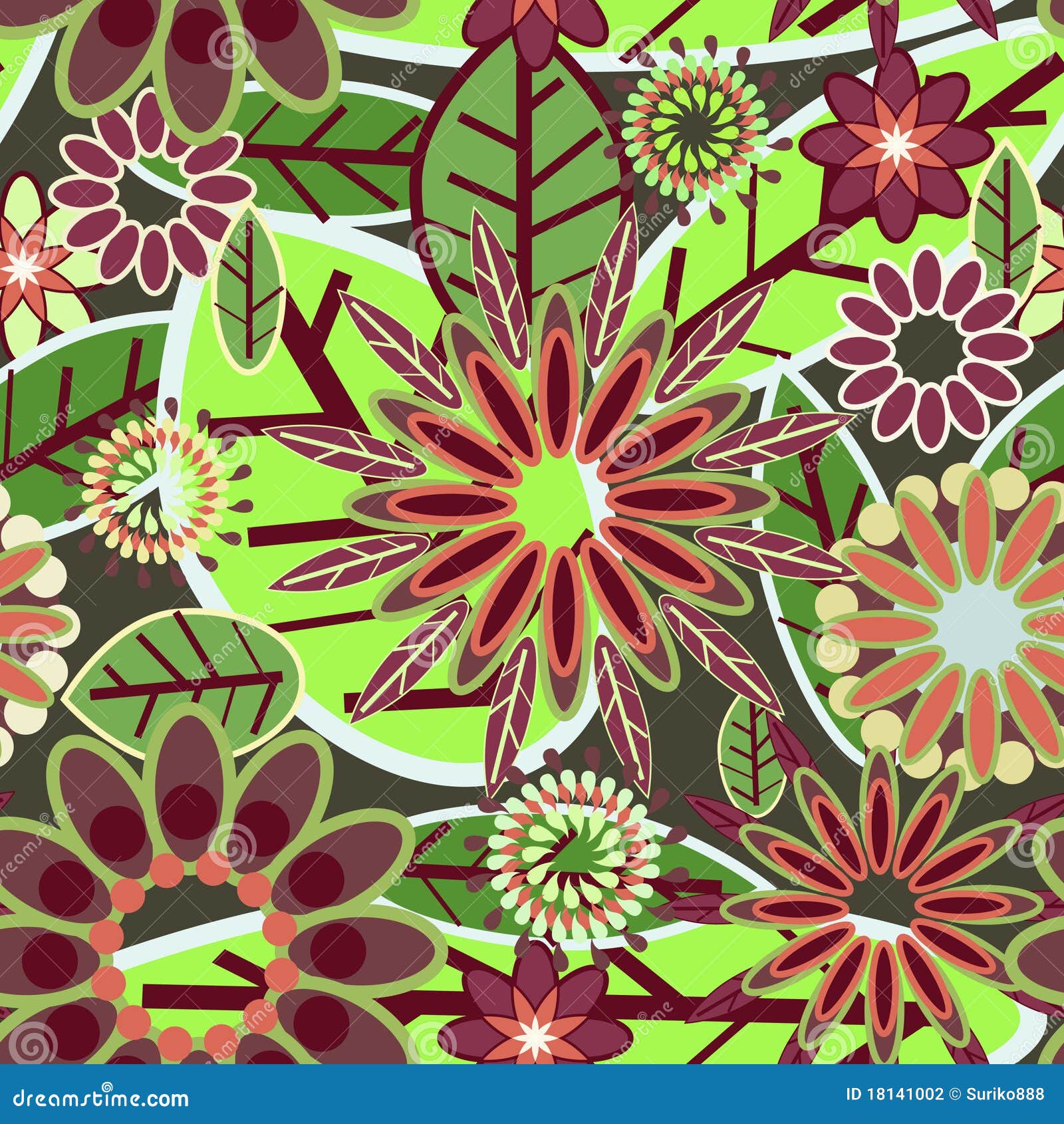 Beautiful floral texture stock vector. Illustration of abstract - 18141002