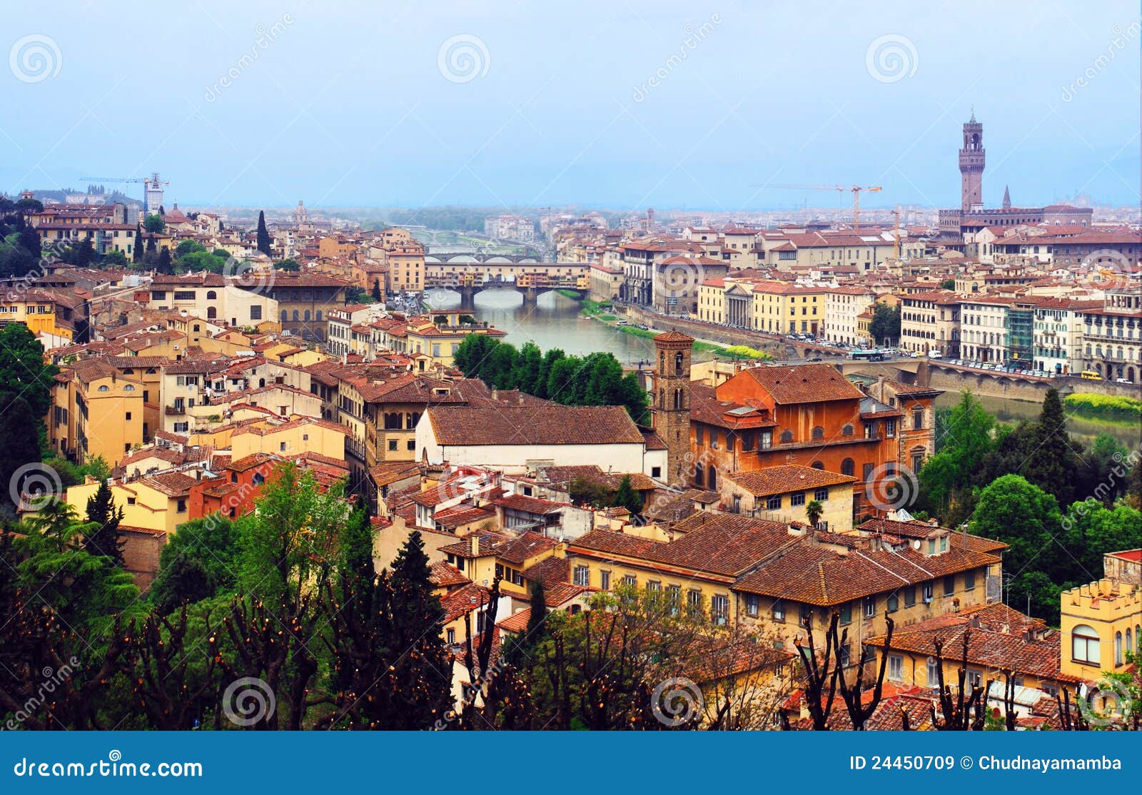Beautiful Florence. stock image. Image of europe, blue - 24450709