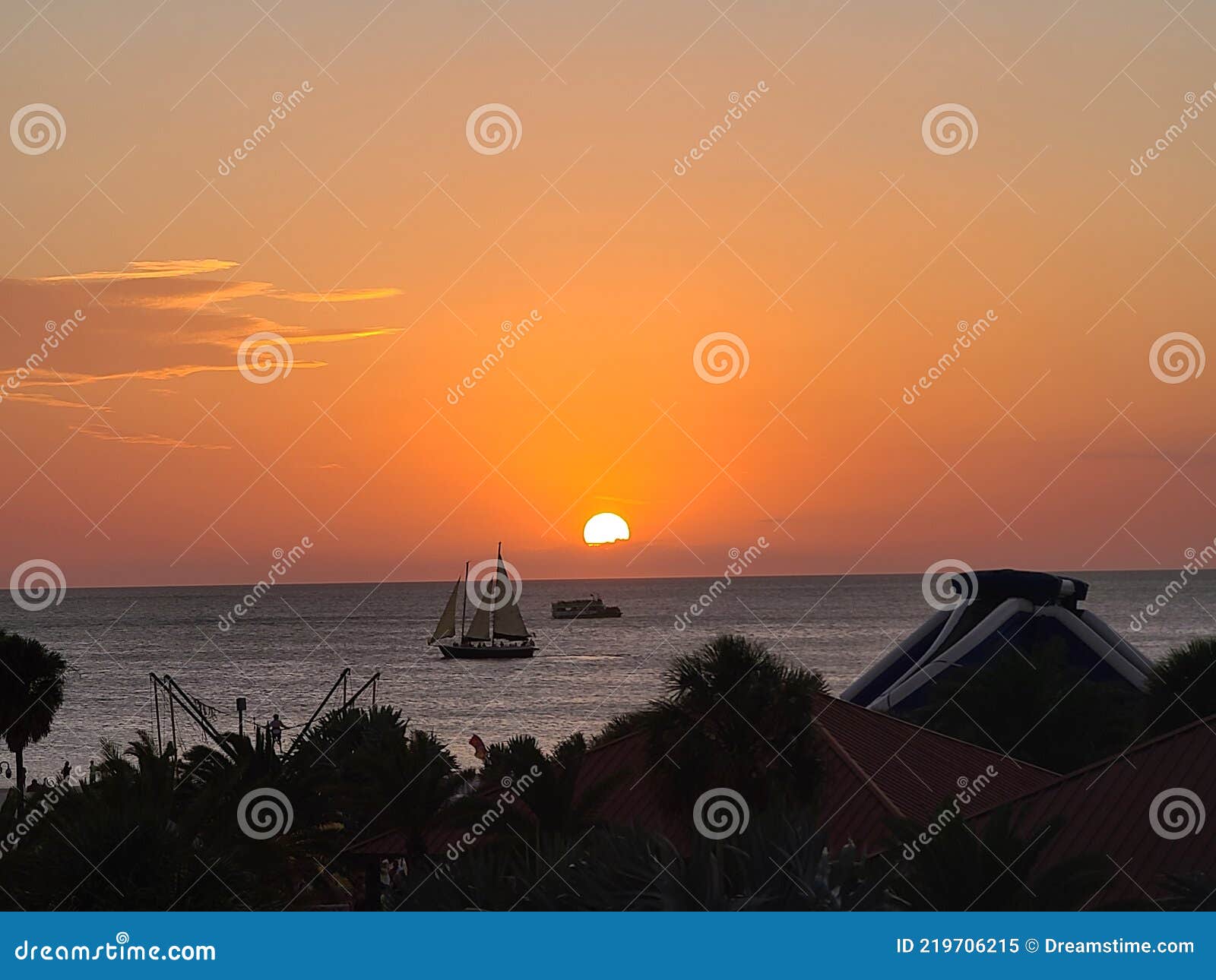 Beautiful Florida sunset stock image. Image of sunset - 219706215